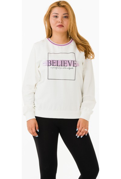 Sogo Belıeve Baskılı Sweatsiırt (9929) Sogo Belıeve Baskılı Sweatsiırt (9929)