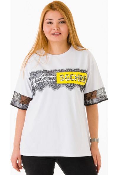 Sgchrm Baskılı Kolları Gupurlu T-Shirt (167)