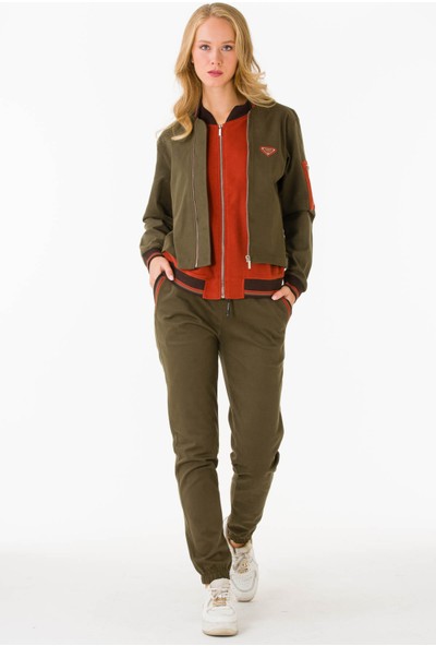 Cıft Fermuarlı Garnılı Eşofman Takım Cıft Fermuarlı Garnılı Eşofman Takım