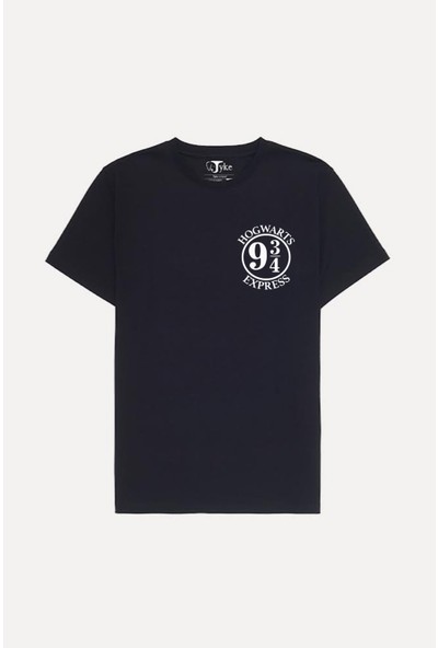 Harry Potter Baskılı Siyah T-Shirt
