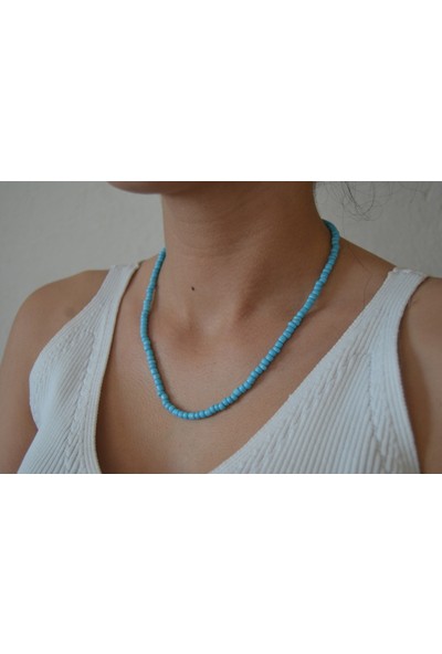 Dnz Bayan Cam Boncuklu Kolye