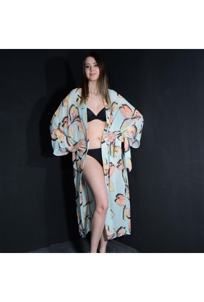 Tedz Collection Paredora Deniz Yeşili Kimono Pareo