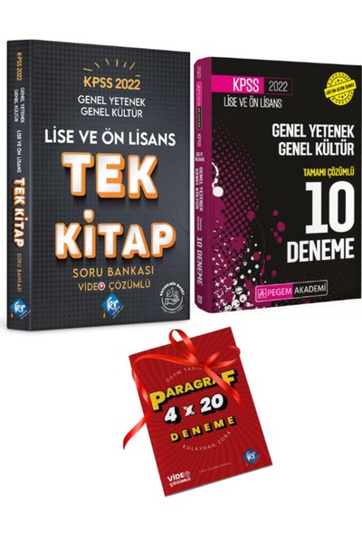 Kr Akademi Önlisans KPSS 2022 Tek Kitap Soru Bankası ve Pegem Önlisans 10 Deneme Kr Akademi Önlisans KPSS 2022 Tek Kitap Soru Bankası ve Pegem Önlisans 10 Deneme