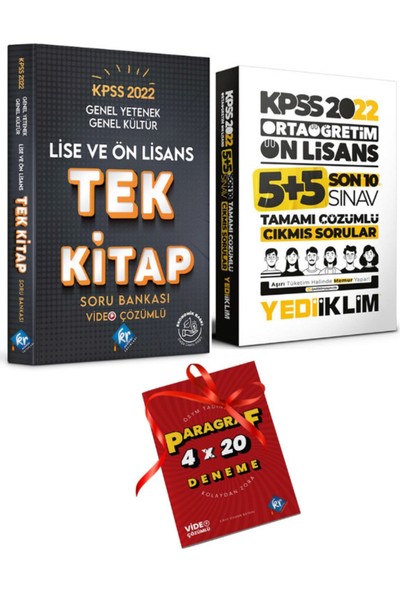 Kr Akademi Önlisans KPSS 2022 Tek Kitap Soru Bankası ve Yediiklim Önlisans Son 10 Yıl Çıkmış Sorular Kr Akademi Önlisans KPSS 2022 Tek Kitap Soru Bankası ve Yediiklim Önlisans Son 10 Yıl Çıkmış Sorular