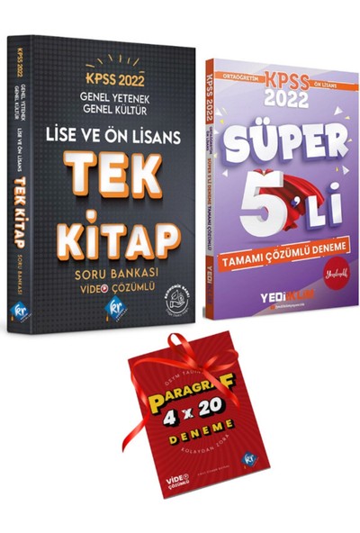 Kr Akademi Önlisans KPSS 2022 Tek Kitap Soru Bankası ve Yediiklim Önlisans Süper 5 Deneme Çözümlü Kr Akademi Önlisans KPSS 2022 Tek Kitap Soru Bankası ve Yediiklim Önlisans Süper 5 Deneme Çözümlü