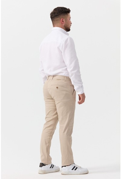 Tunahan Erkek Giyim Slimfit Kesim Duz Desen Keten Pantolon-Krem Tunahan Erkek Giyim Slimfit Kesim Duz Desen Keten Pantolon-Krem