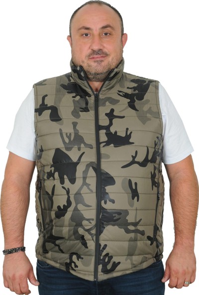 Starbattal Büyük Beden Erkek Yelek Kamuflaj Haki 21850 Starbattal Büyük Beden Erkek Yelek Kamuflaj Haki 21850