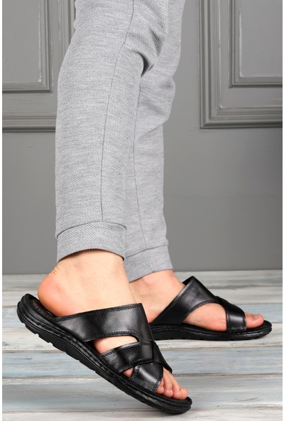 Chopper 22244 Deri Günlük Dikişli Erkek Terlik