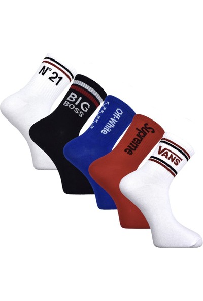 Belyy Socks Belyy Çok Renkli 5' Li Çorap Belyy Socks Belyy Çok Renkli 5' Li Çorap