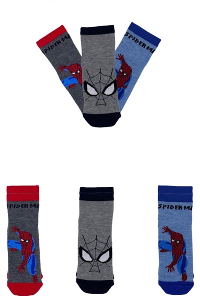 Belyy Socks Belyy 6'lı Örümcek Adam Desenli Çocuk Çorap Belyy Socks Belyy 6'lı Örümcek Adam Desenli Çocuk Çorap