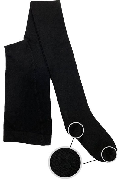 Belyy Socks Düz Siyah Pamuklu Külotlu Çorap Belyy Socks Düz Siyah Pamuklu Külotlu Çorap