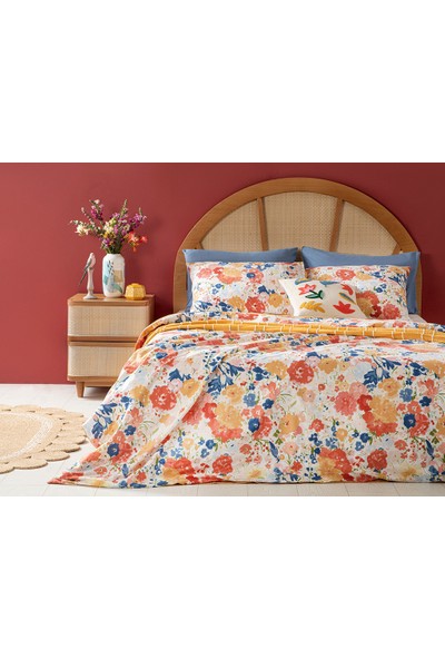 English Home Spring Garden Pamuklu Çift Kişilik Nevresim Seti 200X220 cm Nar Çiçeği English Home Spring Garden Pamuklu Çift Kişilik Nevresim Seti 200X220 cm Nar Çiçeği
