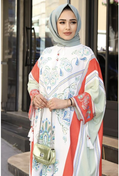 İkoll Pana Baskılı Panço-Su Yeşili