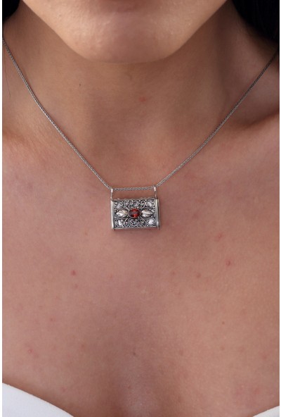 Sanal Kuyumculuk Açılır Kapaklı Gümüş Kolye