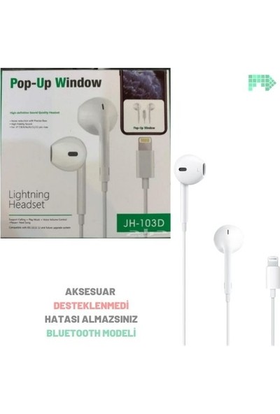 BYR Apple iPhone 7 ve Üzeri̇ Yüksek Ses Kali̇tesi̇ Kulaklik Pop-Up