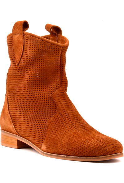 Derinet Taba Süet Hakiki Deri Kadın Bot Derinet Taba Süet Hakiki Deri Kadın Bot