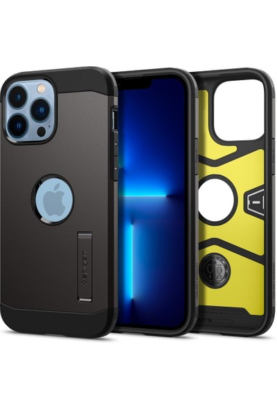 Spigen Apple iPhone 13 Pro Max Kılıf Tough Armor Military Grade Gunmetal - ACS03221 Spigen Apple iPhone 13 Pro Max Kılıf Tough Armor Military Grade Gunmetal - ACS03221