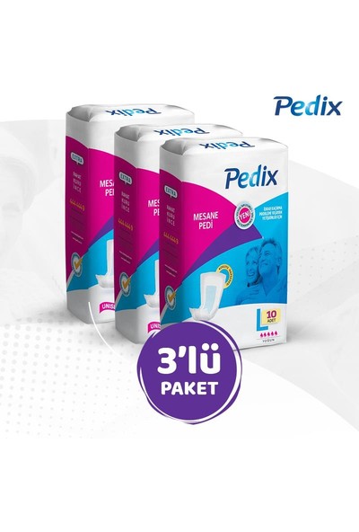 Pedix Mesane Pedi Kadın Erkek Büyük Boy Large (L) 30 Adet Pedix Mesane Pedi Kadın Erkek Büyük Boy Large (L) 30 Adet