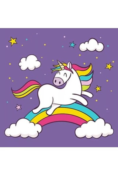 Atölye Çocuklar Için Sayılarla Boyama Seti Çerçeveli Tuval 20X20 cm Unicorn Gökkuşağı Atölye Çocuklar Için Sayılarla Boyama Seti Çerçeveli Tuval 20X20 cm Unicorn Gökkuşağı