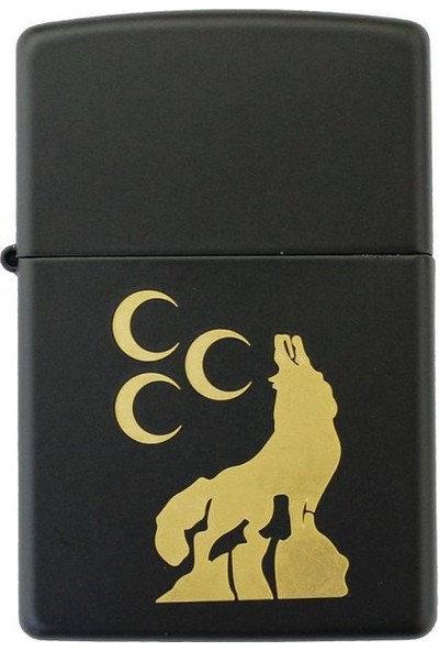 Df Event Desing Kişiye Özel Kurt- Üç Hilal Logolu Çakmak