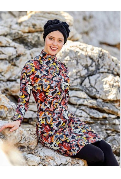 Maresiva Dijital Desenli Tesettür Mayo 0503