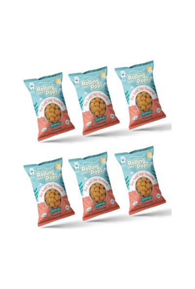Rolling Pops 56 gr Gluten Free Vegan Thai Sweet Chilli Flavoured Cips Seti 6'lı Rolling Pops 56 gr Gluten Free Vegan Thai Sweet Chilli Flavoured Cips Seti 6'lı