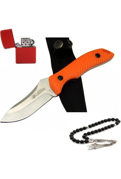 Columbia Marka Özel Kılıflı Bıçak Metal Çakmak ve Tesbih ile Columbia Marka Özel Kılıflı Bıçak Metal Çakmak ve Tesbih ile