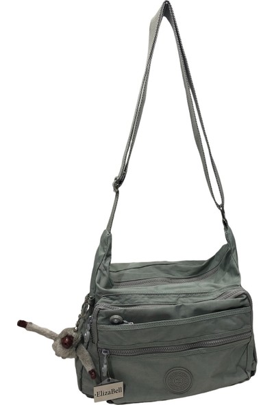 ElizaBell Açık Gri Kadın Postacı Çanta Kırinkıl Kumaş Ebat 30CM 25CM ElizaBell Açık Gri Kadın Postacı Çanta Kırinkıl Kumaş Ebat 30CM 25CM