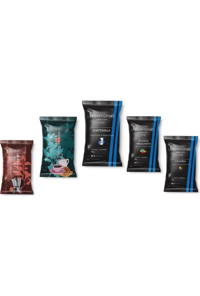 Caffe Fresco Filtre Kahve Tadım Seti 250 gr (5 x 50 gr) Caffe Fresco Filtre Kahve Tadım Seti 250 gr (5 x 50 gr)