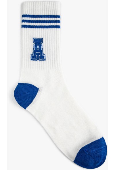 Koton A Harfi Baskılı Çorap