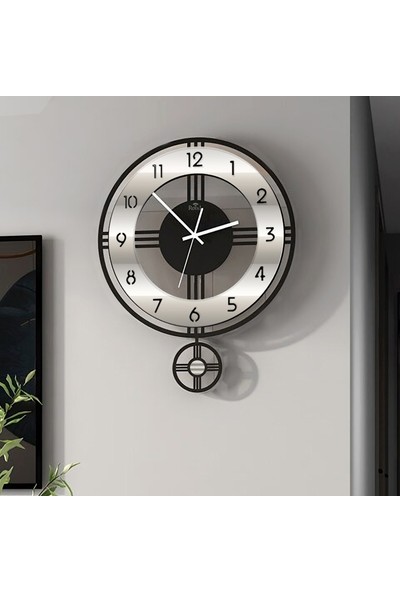 Kıvırcık Dekoratif Sallanır Sarkaçlı Duvar Saati