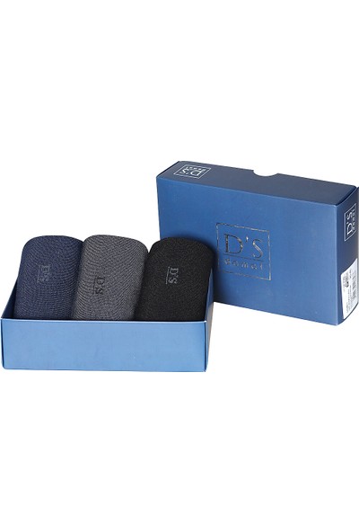 Ds Damat Bambu 3lü Çorap Set Gri-Siyah-Laci Ds Damat Bambu 3lü Çorap Set Gri-Siyah-Laci