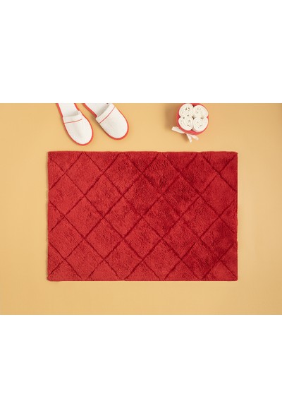Arlene Pamuklu Banyo Paspası 60X90 cm Kırmızı Arlene Pamuklu Banyo Paspası 60X90 cm Kırmızı