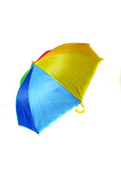 7 Moda Kids Baston Gökkuşağı Renk Çocuk Şemsiyesi, Dekor Şemsiyesi Küçük