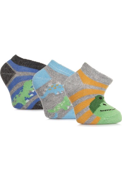 Albio Dino 3lü Patik Çorap