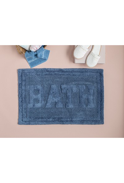 English Home Bath Pamuklu Banyo Paspası 60X90 cm Açık Mavi English Home Bath Pamuklu Banyo Paspası 60X90 cm Açık Mavi