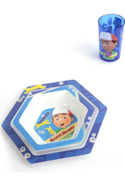 Trudeau Disney Tamirci Manny Çocuk Yemek Takımı 3 Parça Tabak Kase Bardak Melamin Mavi Trudeau Disney Tamirci Manny Çocuk Yemek Takımı 3 Parça Tabak Kase Bardak Melamin Mavi