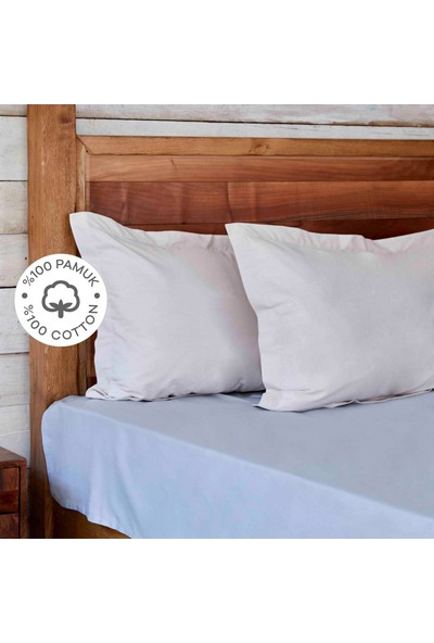 Karaca Home Mavi %100 Pamuk Düz Çarşaf 160 cm x 240 cm