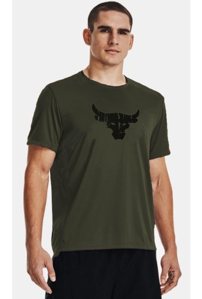 Under Armour Haki Renk Buffalo Baskılı Petekli Dalgıç Kumaş Slim Fit Erkek Tshirt Under Armour Haki Renk Buffalo Baskılı Petekli Dalgıç Kumaş Slim Fit Erkek Tshirt