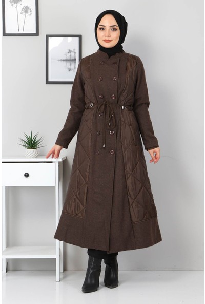 Moda Mihram Çift Düğmeli Kaşe Kahverengi Moda Mihram Çift Düğmeli Kaşe Kahverengi