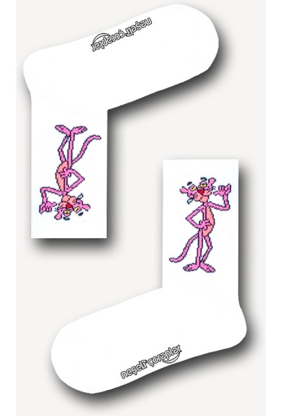 Neşeli Çoraplar Pembe Panter Atletik Kadın Çorap Neşeli Çoraplar Pembe Panter Atletik Kadın Çorap