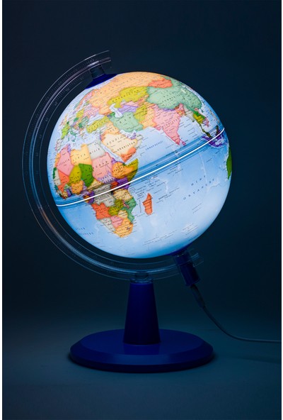 Gürbüz Yayınları Işıklı Siyasi Dünya Küresi Modern Seri 30 cm USB Kablo Hediyeli