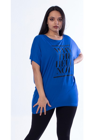 Truva Xxl Büyük Beden Kadın Giyim Yazı Detaylı Viskon Tshirt Çok Renkli BZ754 Truva Xxl Büyük Beden Kadın Giyim Yazı Detaylı Viskon Tshirt Çok Renkli BZ754