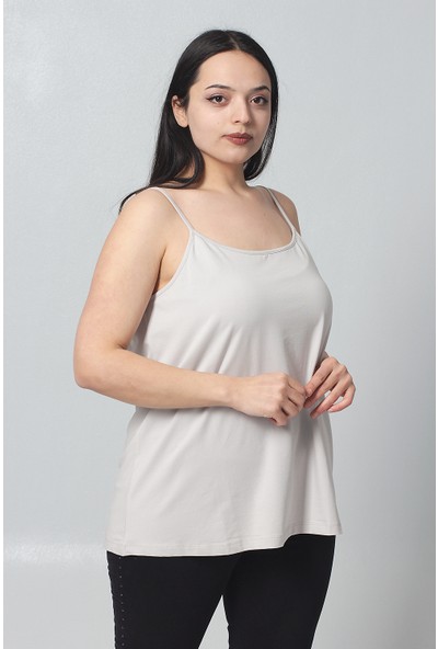 Truva Xxl Büyük Beden Kadın Giyim Askı Ayarlanabilir Tshirt Çok Renkli BZ808