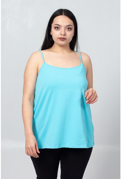 Truva Xxl Büyük Beden Kadın Giyim Askı Ayarlanabilir Tshirt Çok Renkli BZ808