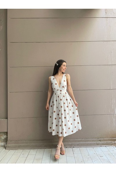 Tanba Kadın Puantiyeli Elbise