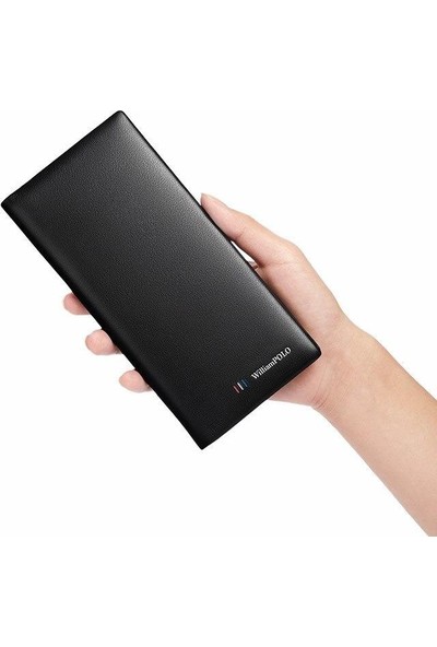 Italyan Hakiki Deri Siyah Uzun Erkek Kartlık & Cüzdan