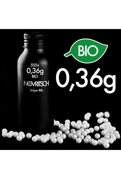 Novrıtsch 6mm 0.36G x 555LIK Sniper Bıo Bb Mermi Novrıtsch 6mm 0.36G x 555LIK Sniper Bıo Bb Mermi