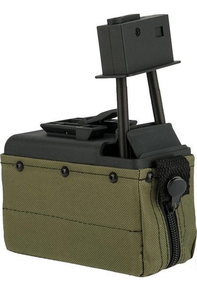 AK Airsoft Ak 1500BB Airsoft M249 Aeg Tüfek Box Şarjör - Yeşil AK Airsoft Ak 1500BB Airsoft M249 Aeg Tüfek Box Şarjör - Yeşil