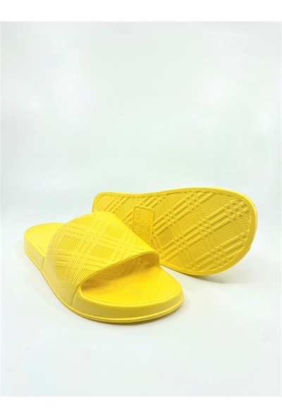 Chiweva 23200 - Düz Kadın Eva Sarı Terlik